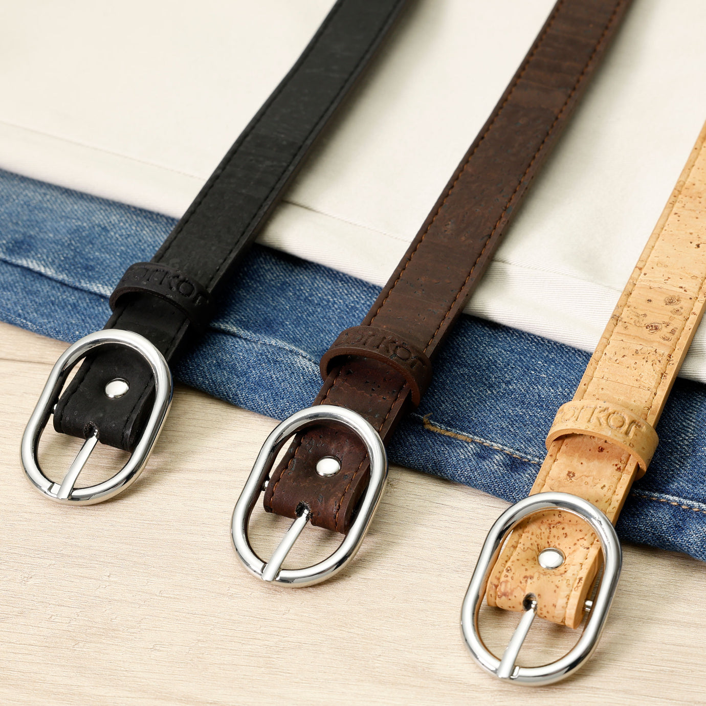 Corkor Cork Belt for Women | Vegan & Eco-Friendly Fashion Accessory