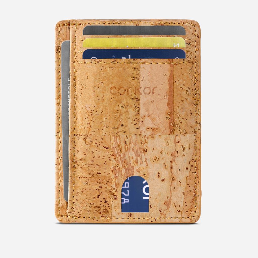 Corkor Cork Wallet Card ID Rfid Secure Men Women Minimalist Vegan Case ...