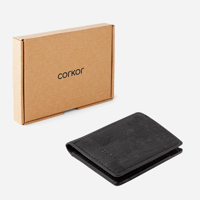 Slim Cork Coin Wallet for Minimalist Men | Non-leather Wallet | Corkor