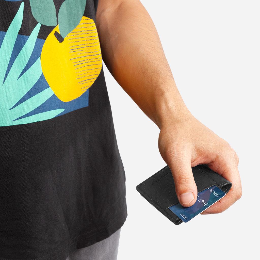 Vegan Cork Coin Wallet for Men | Slim Zip Pouch Wallet – Corkor