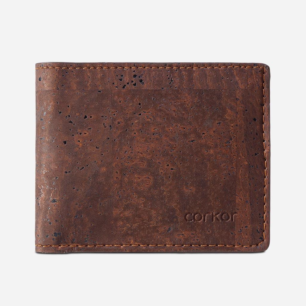 Corkor Cork Wallet Brown Coin Pocket | Vegan Men Women Wallet No-Leathe