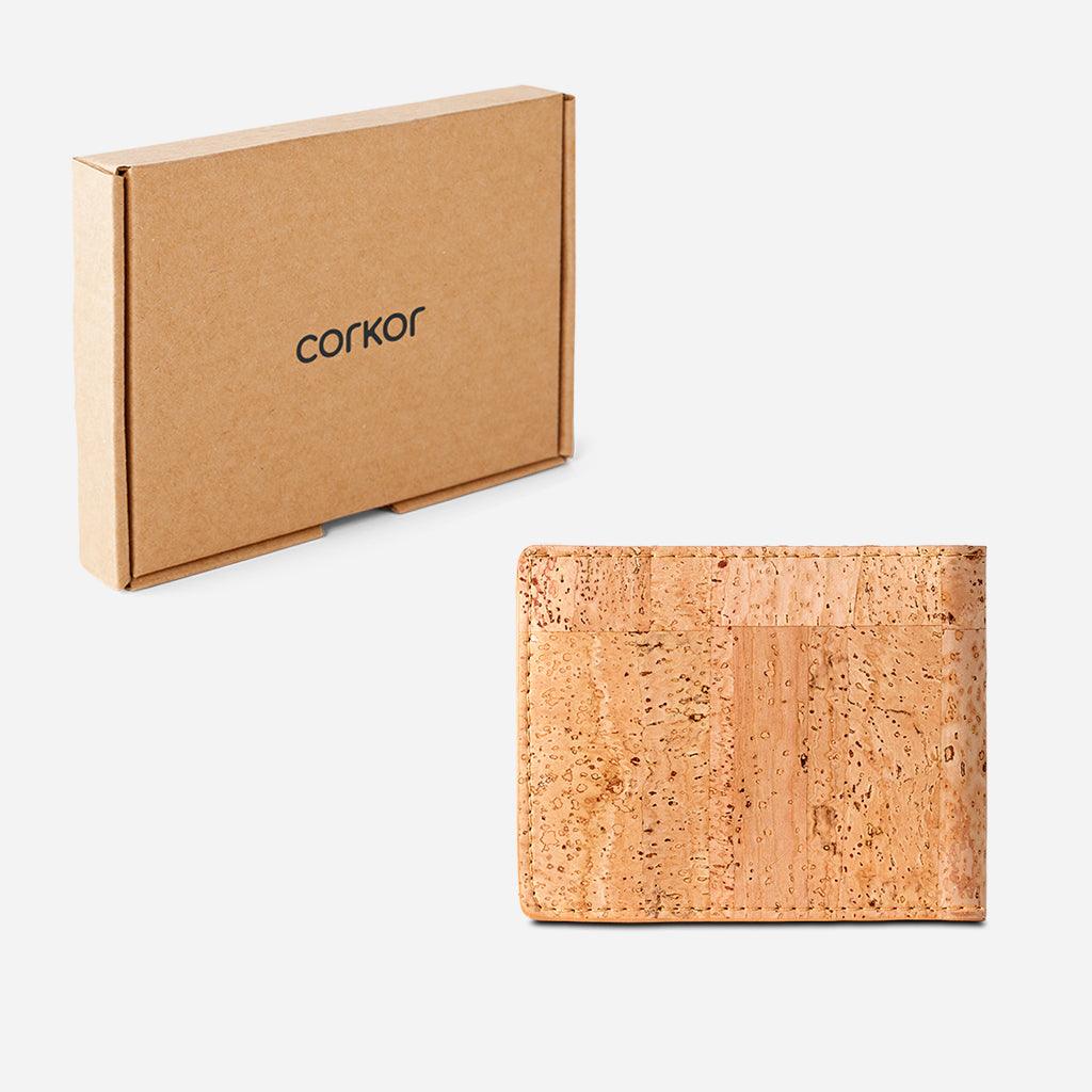 Corkor Cork Wallet Brown Coin Pocket | Vegan Men Women Wallet No-Leathe