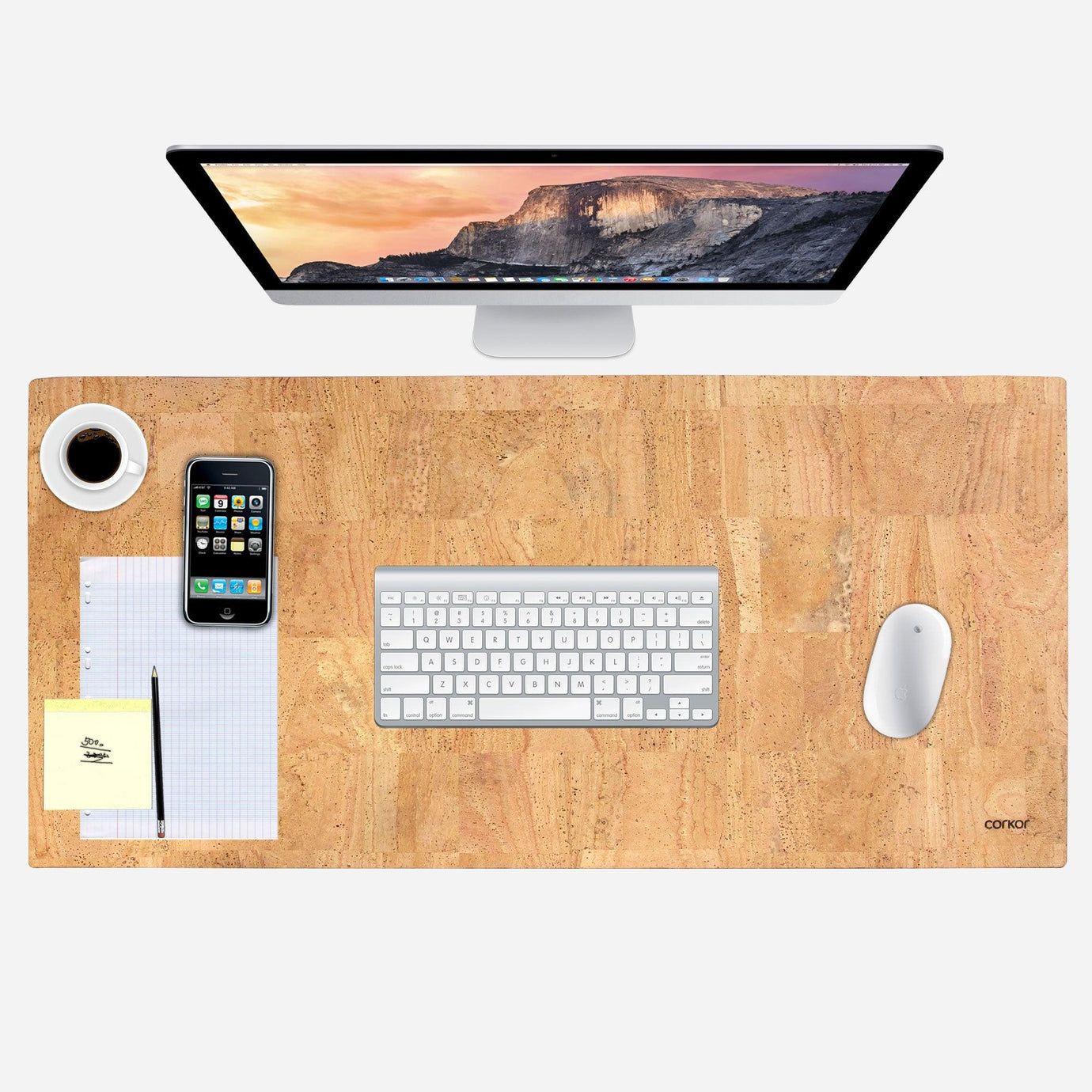Vegan Cork Desk Mat | Eco Friendly Office Desk Pad for Work or Home ...